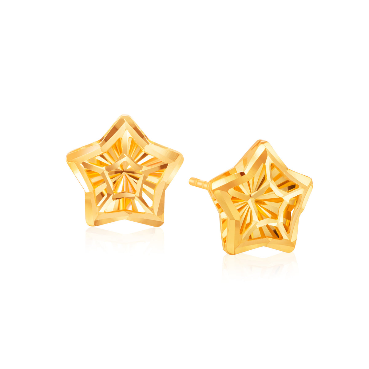 916 Gold Exquisite Star Earring – MoneyMax Jewellery